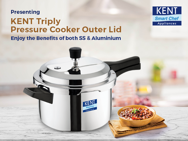 Buy KENT Tri-Ply Cooker with SS Lid at Best Price Online in India
